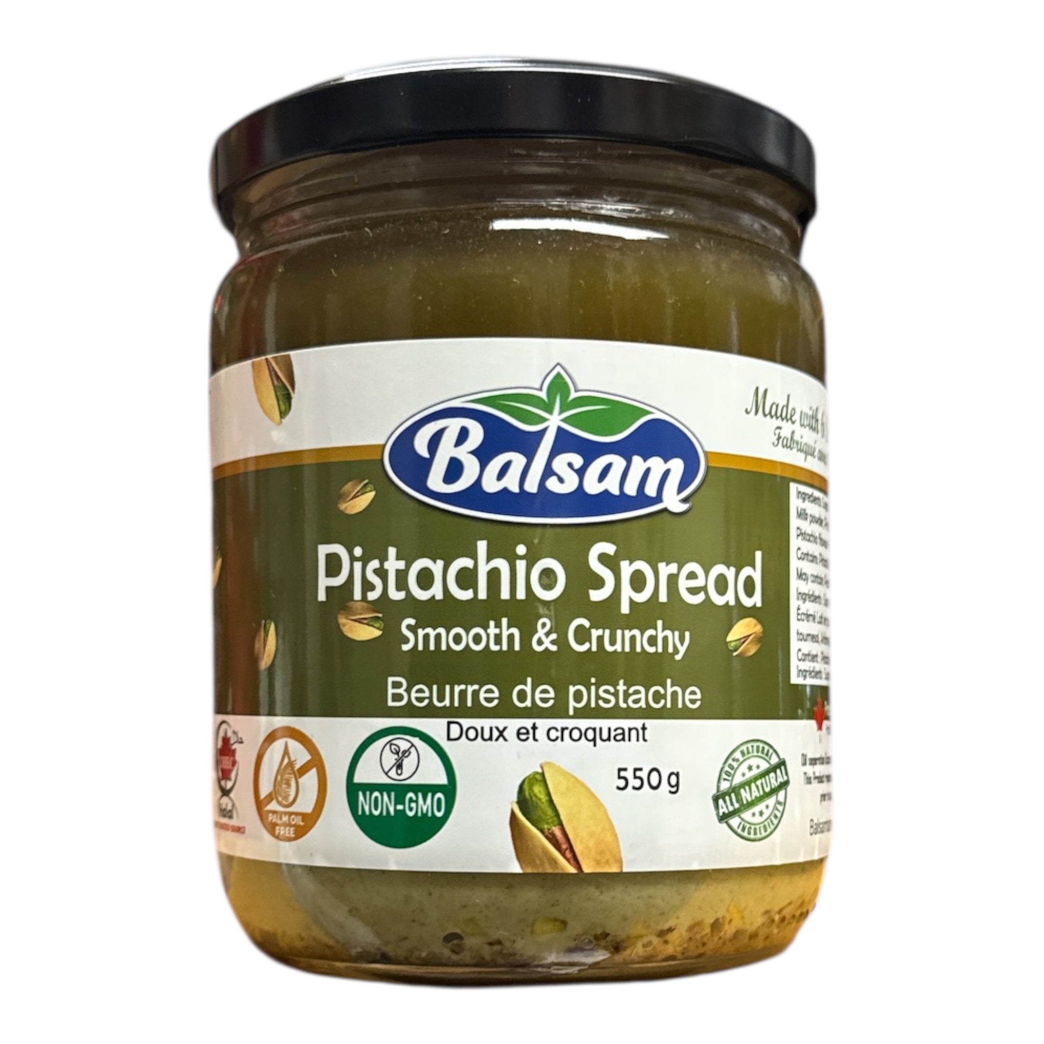 Balsam Pistashio Spread - Smooth & Crunchy 550g – HANOUTY.ca